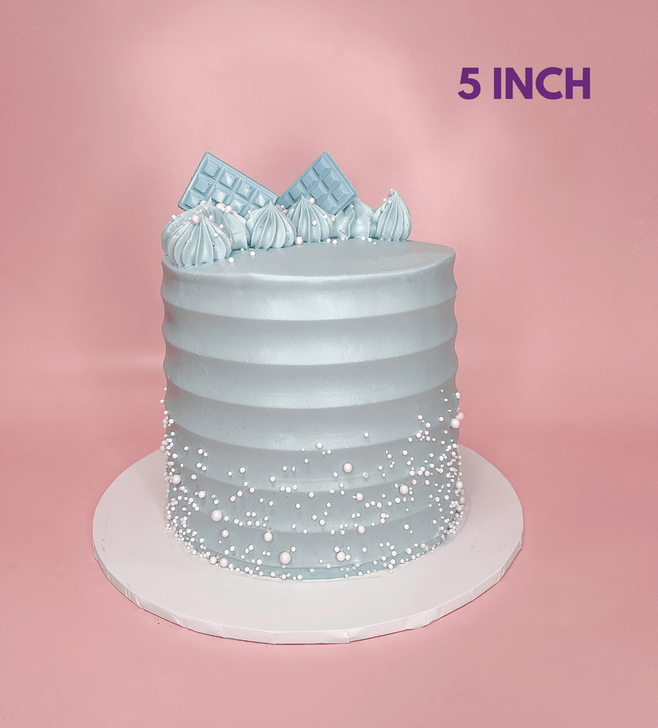 Baby Blue Buttercream Simple Cake – Cake Creations by Kate™