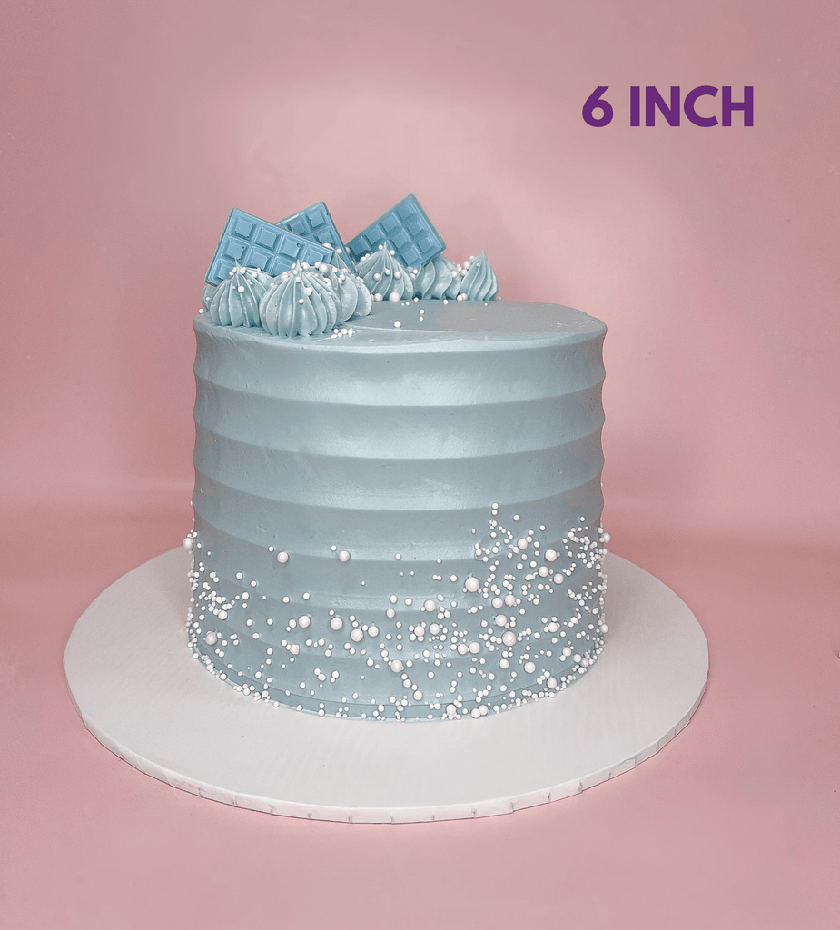 Baby Blue Buttercream Simple Cake – Cake Creations by Kate™