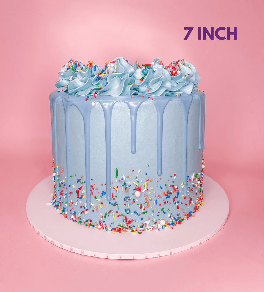 Blue Confetti Buttercream Simple Cake – Cake Creations by Kate™