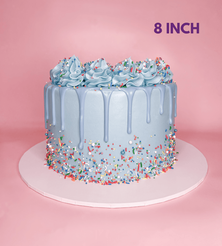 Blue Confetti Buttercream Simple Cake – Cake Creations by Kate™